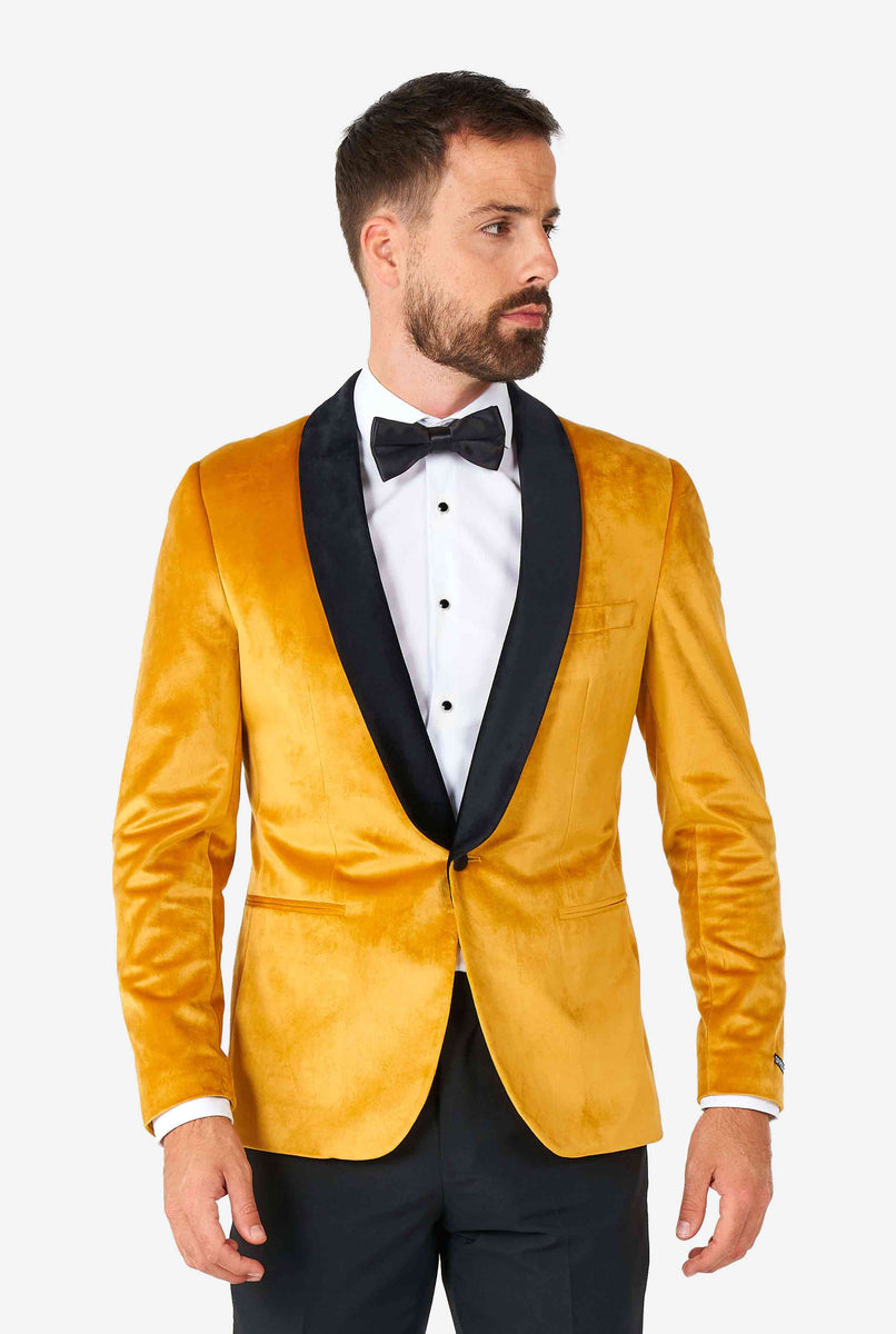 Dinner Jacket Gold | Golden Christmas Dinner Jacket | Christmas Blazer ...