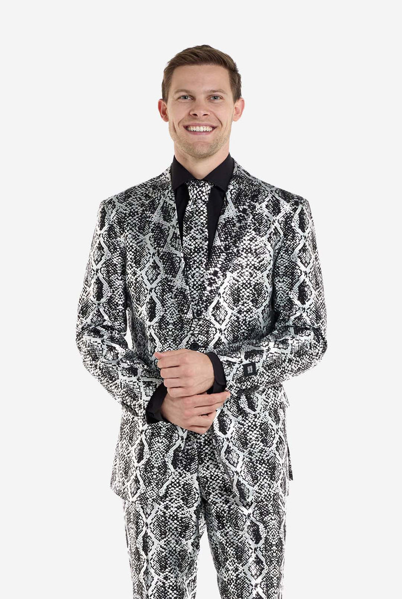 Silver Snake | Silver Snakeskin Men's Suit | OppoSuits
